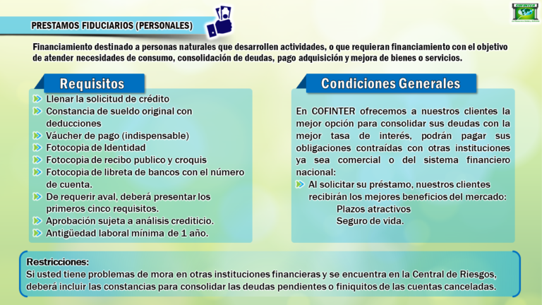 Productos y Servicios – COFINTER