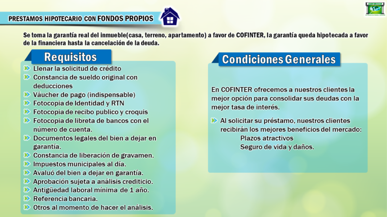 Productos y Servicios – COFINTER